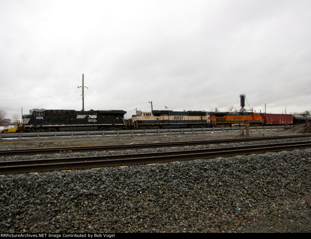 NS 8006; BNSF 9837 and 1117